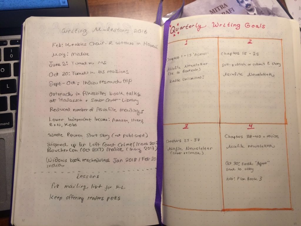Bullet Journal For a Writer - Sujata Massey